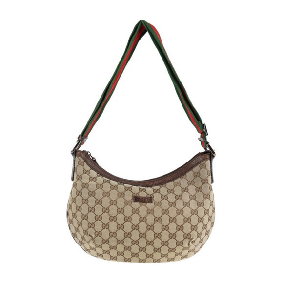Gucci | Bags | Gucci Sherry Line Shoulder Bag 8192 Gg Canvas Leather ...